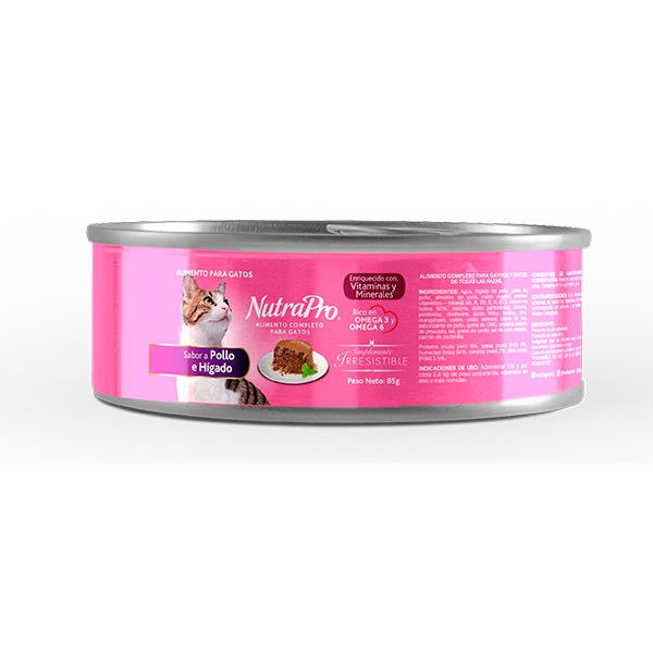 NUTRAPRO LATA Gatos POLLO/HIGADO 85GR - Mi Mascota Online